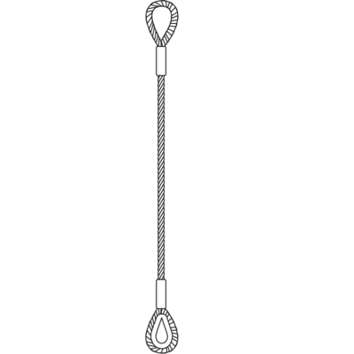 Wire Rope Sling - Single Leg Soft Eye/ Thimble One End | Certex Bulgaria