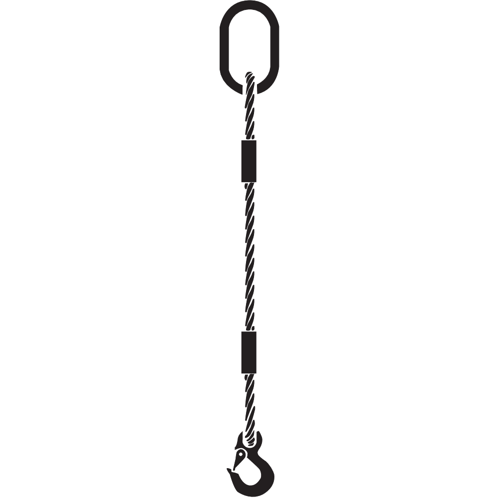 Wire Rope Sling - Single Leg Master Link/ Safety Hook | Certex Bulgaria